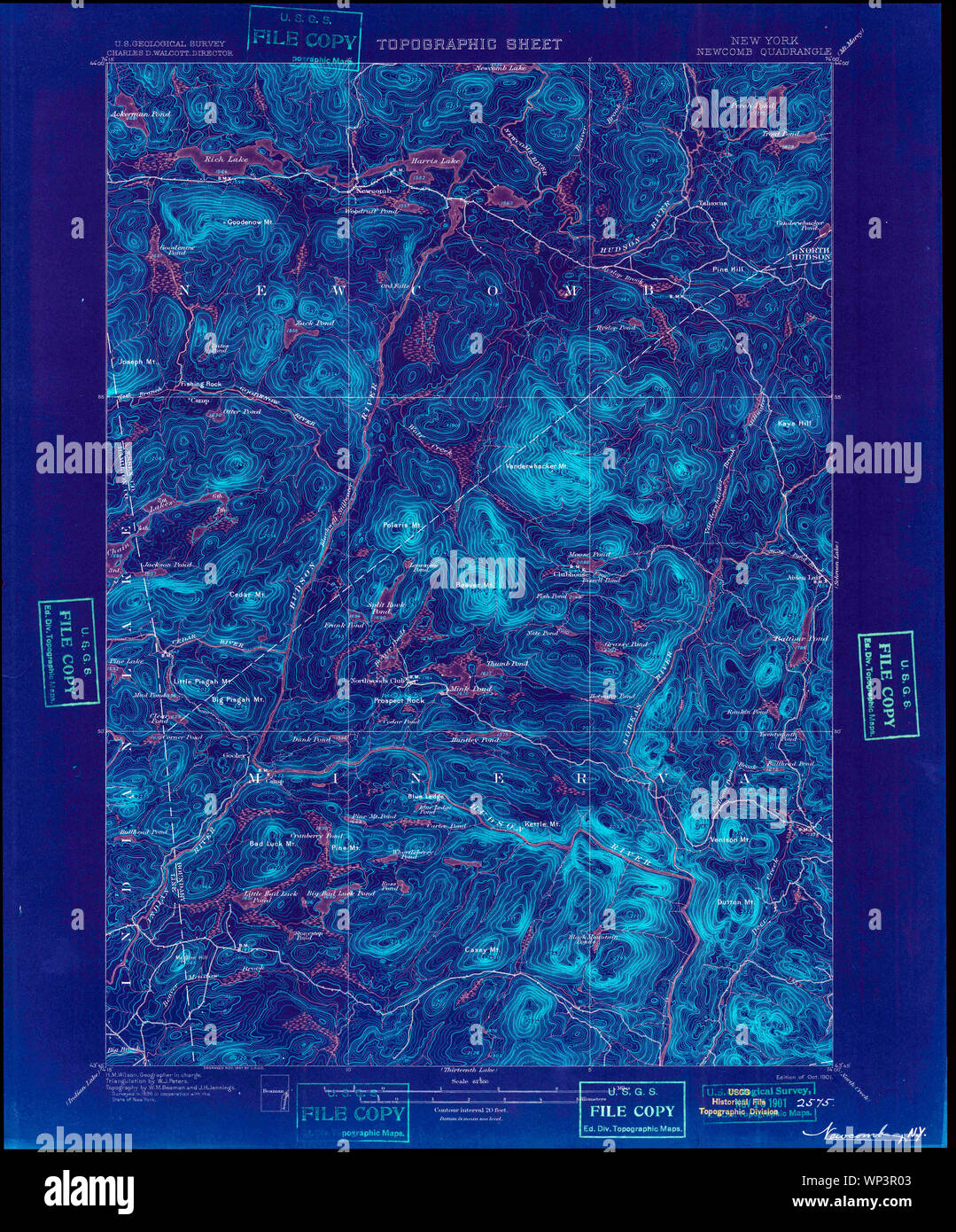Map of newcomb hi-res stock photography and images - Alamy