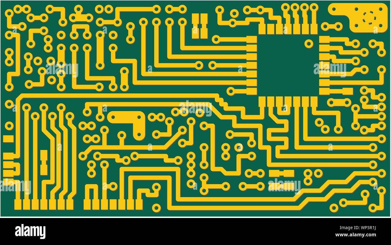 Electronic green circuit background - eps8 Stock Vector Image & Art - Alamy