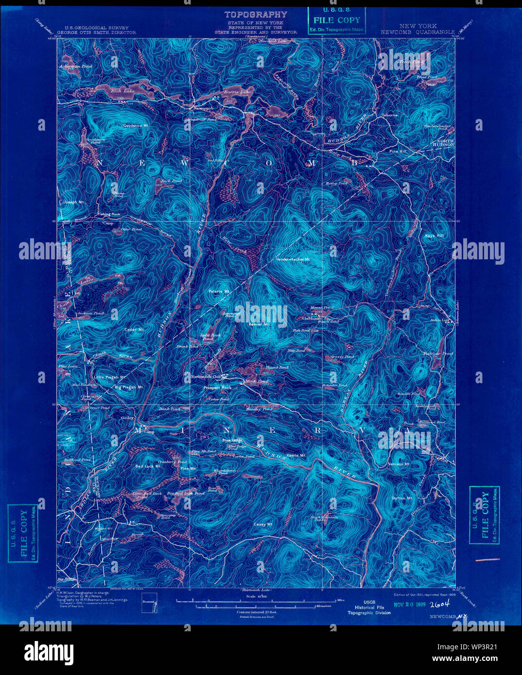 Map of newcomb hi-res stock photography and images - Alamy