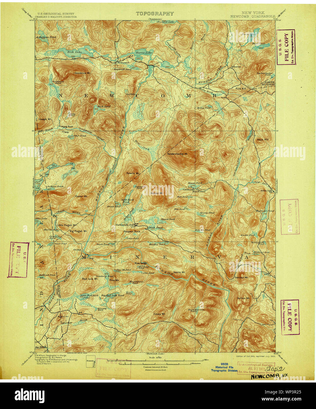 Map of newcomb hi-res stock photography and images - Alamy