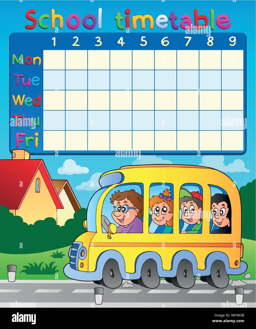 School timetable composition 8 Stock Vector Image & Art - Alamy