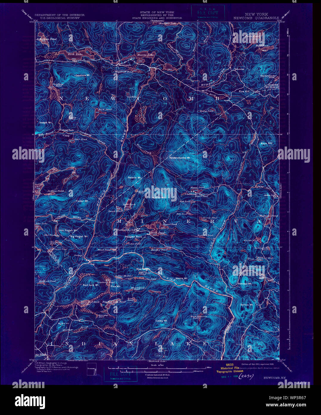 Map of newcomb hi-res stock photography and images - Alamy