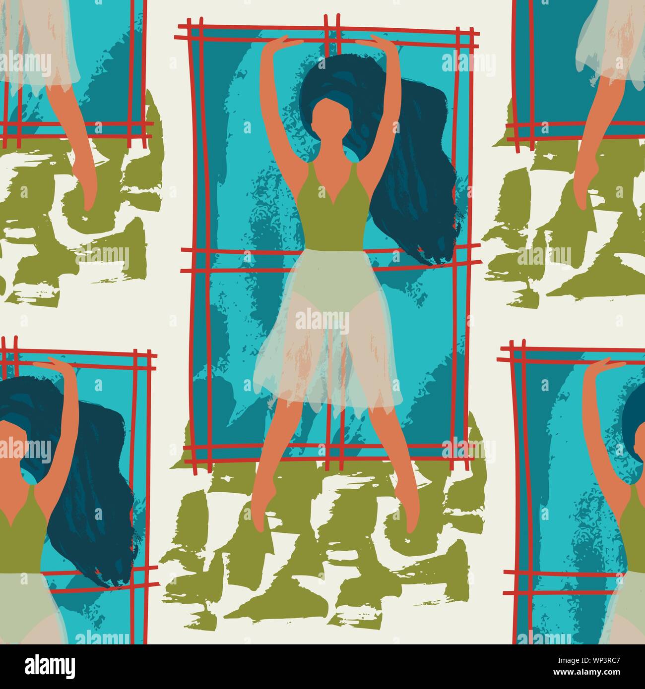 Female dancer ballet window Stock Vector Images - Alamy