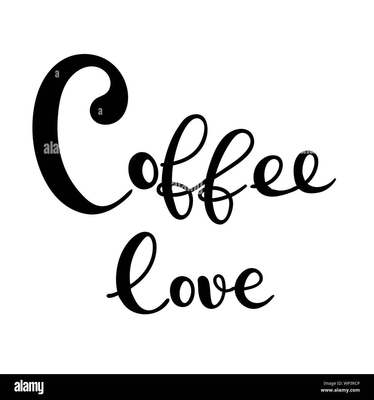 Coffee typography lettering sign logo design template Stock Vector ...