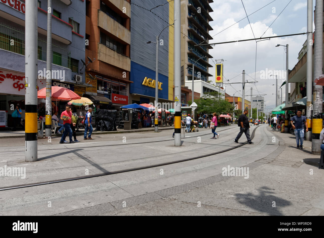 Streets and squares of downtown Medellin Stock Photo - Alamy