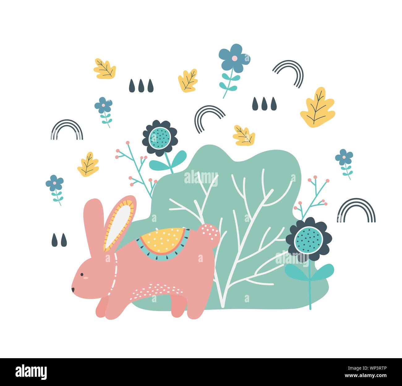 Rabbit cartoon design, Animal cute zoo life nature and fauna theme ...