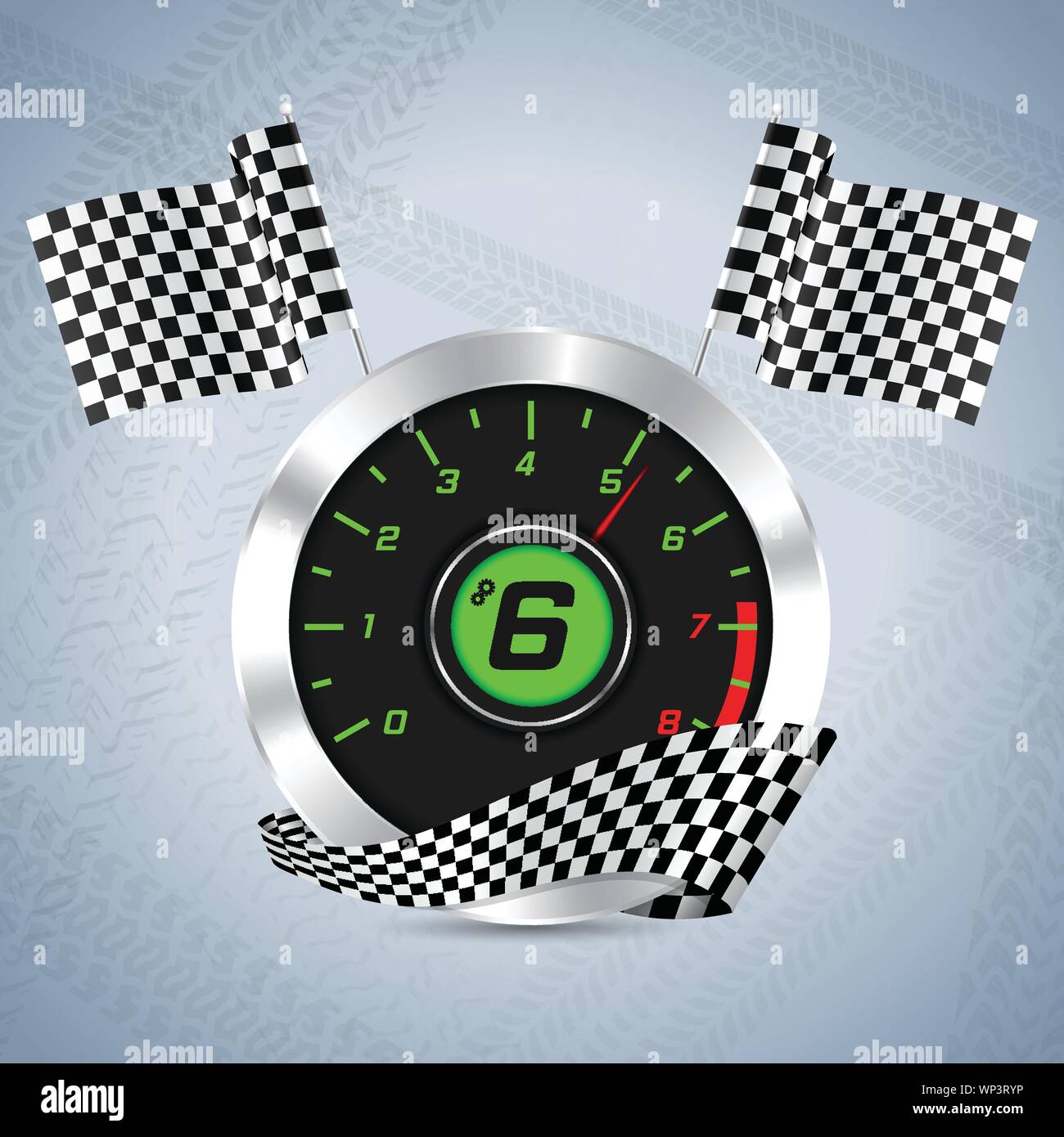 Rev counter and car Stock Vector Images - Alamy