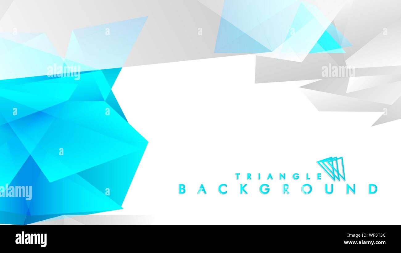 Background of the abstract vector of blue and gray triangles. Vector ...