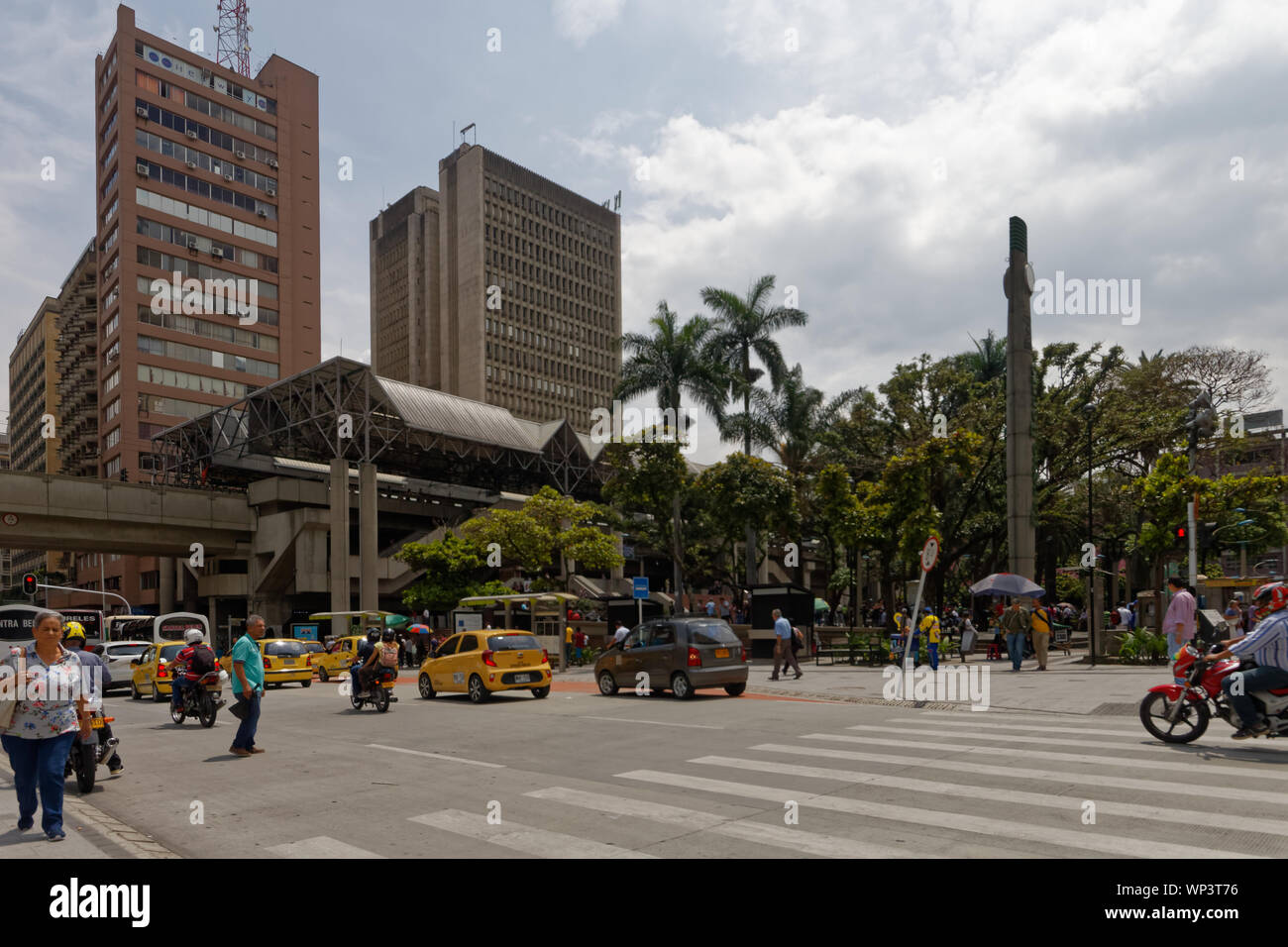 Streets and squares of downtown Medellin Stock Photo - Alamy