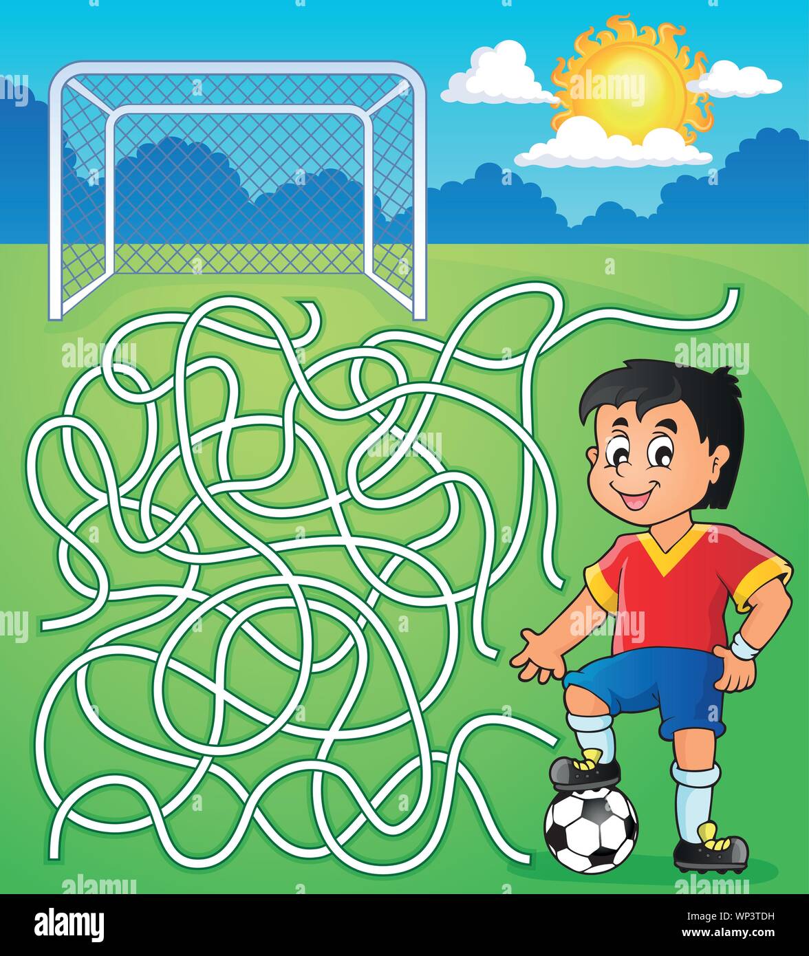 Soccer ball with maze Stock Vector Images - Alamy