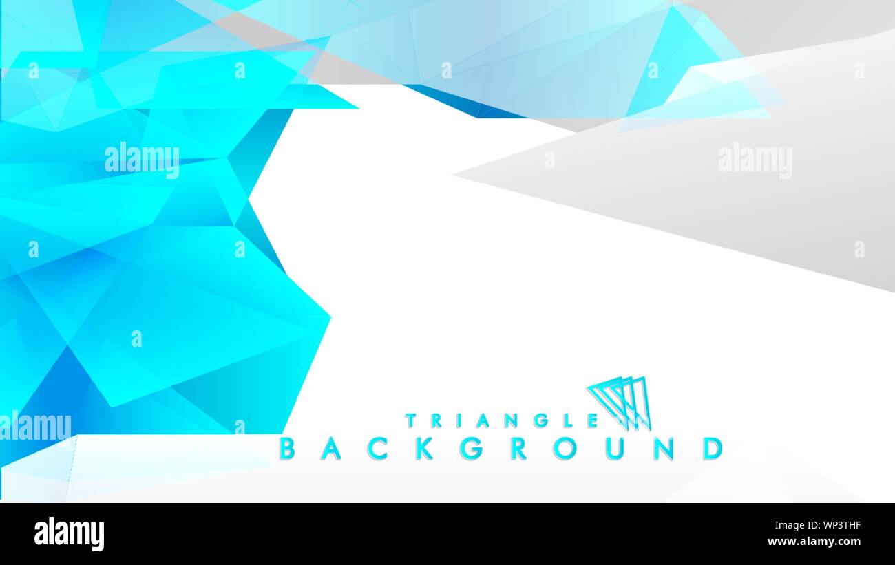 Background of the abstract vector of blue and gray triangles. Vector ...
