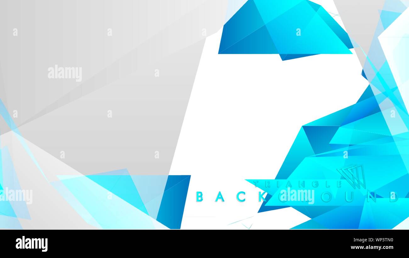 Background of the abstract vector of blue and gray triangles. Vector ...