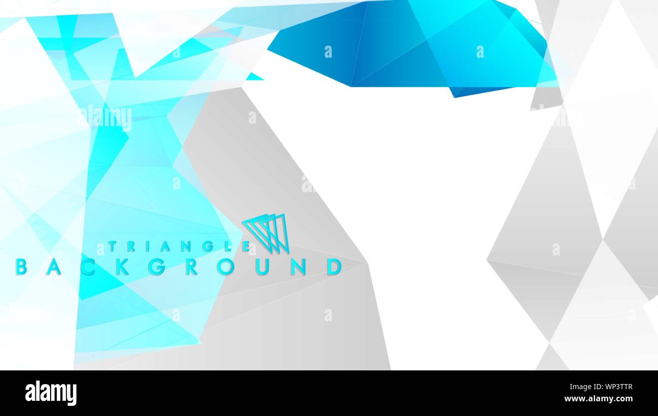 Background of the abstract vector of blue and gray triangles. Vector ...