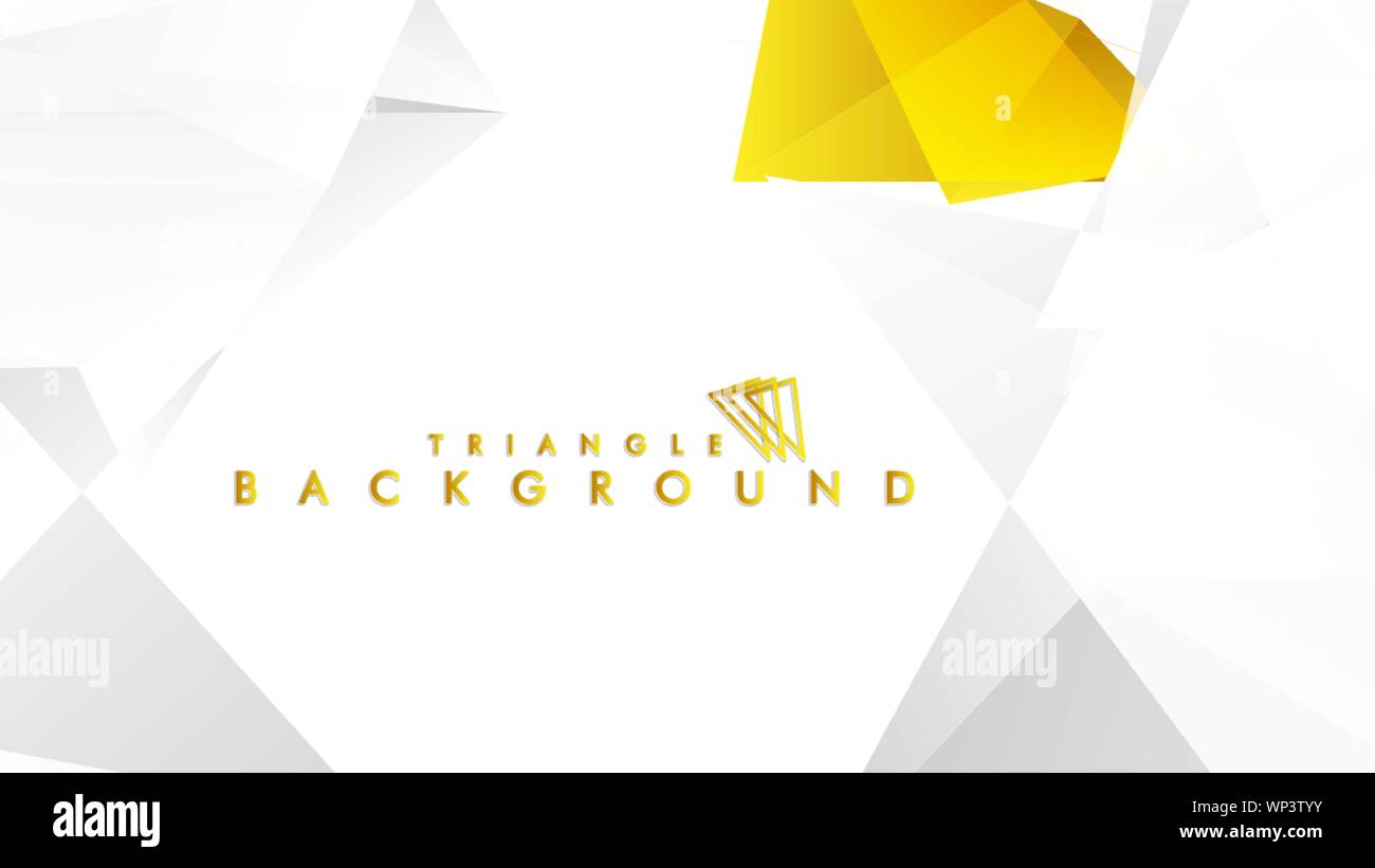 Abstract triangle pattern vector background with golden gradient ...