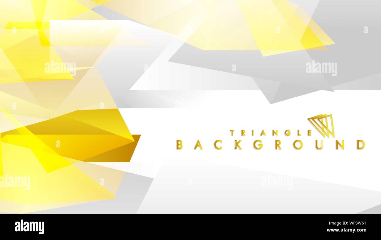 Abstract triangle pattern vector background with golden gradient ...