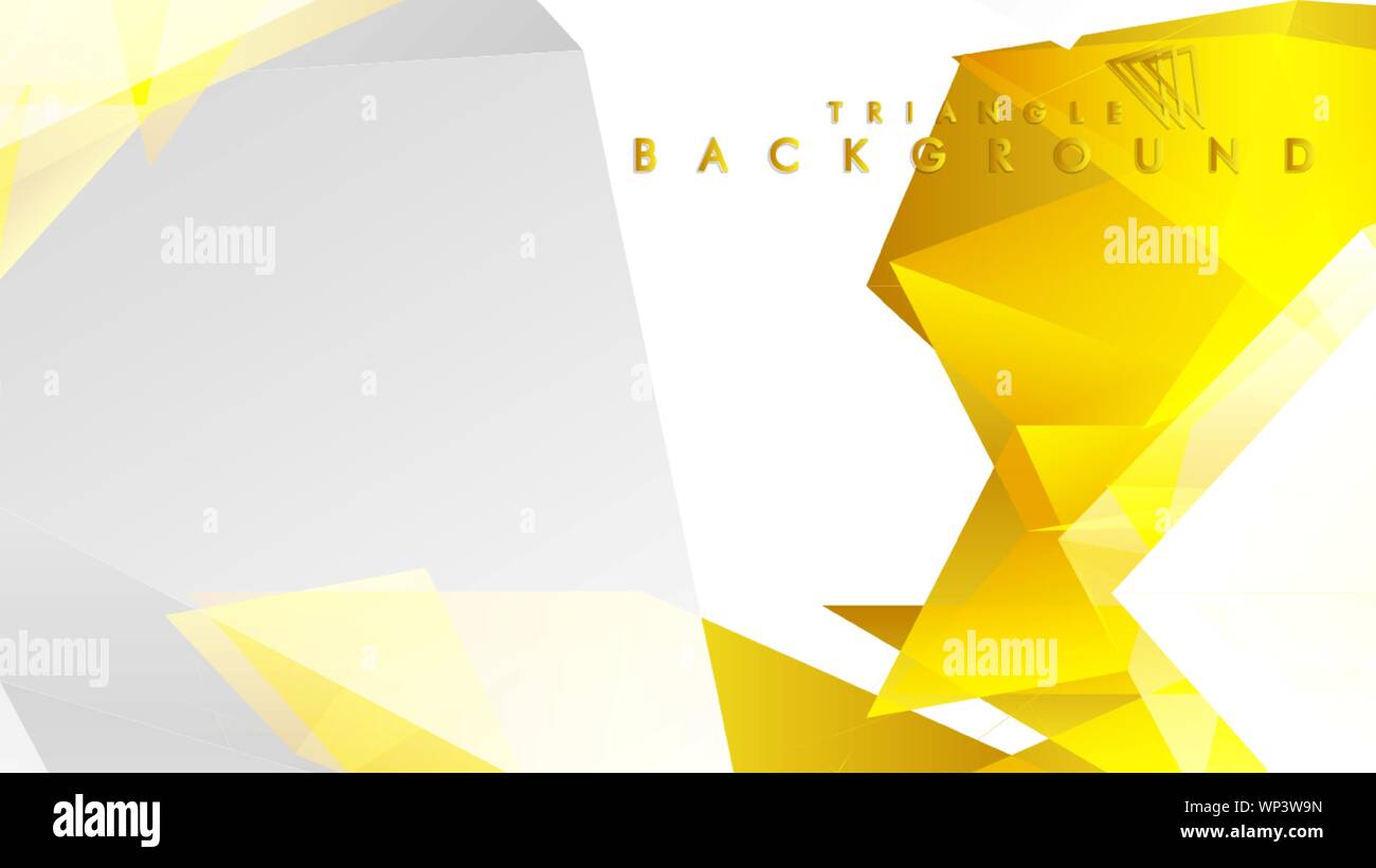 Abstract triangle pattern vector background with golden gradient ...