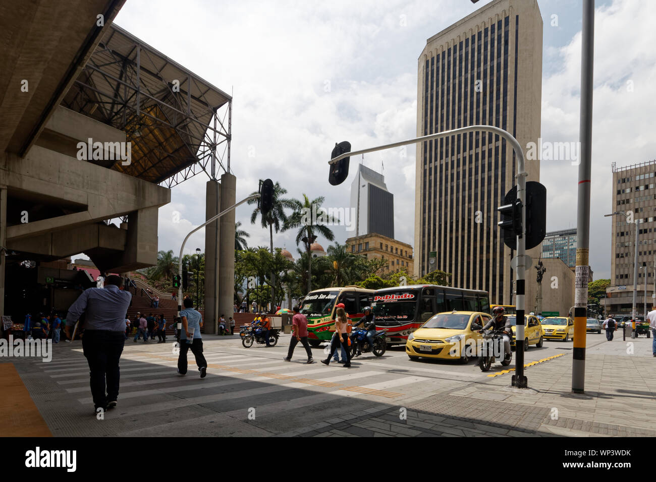 Streets and squares of downtown Medellin Stock Photo - Alamy