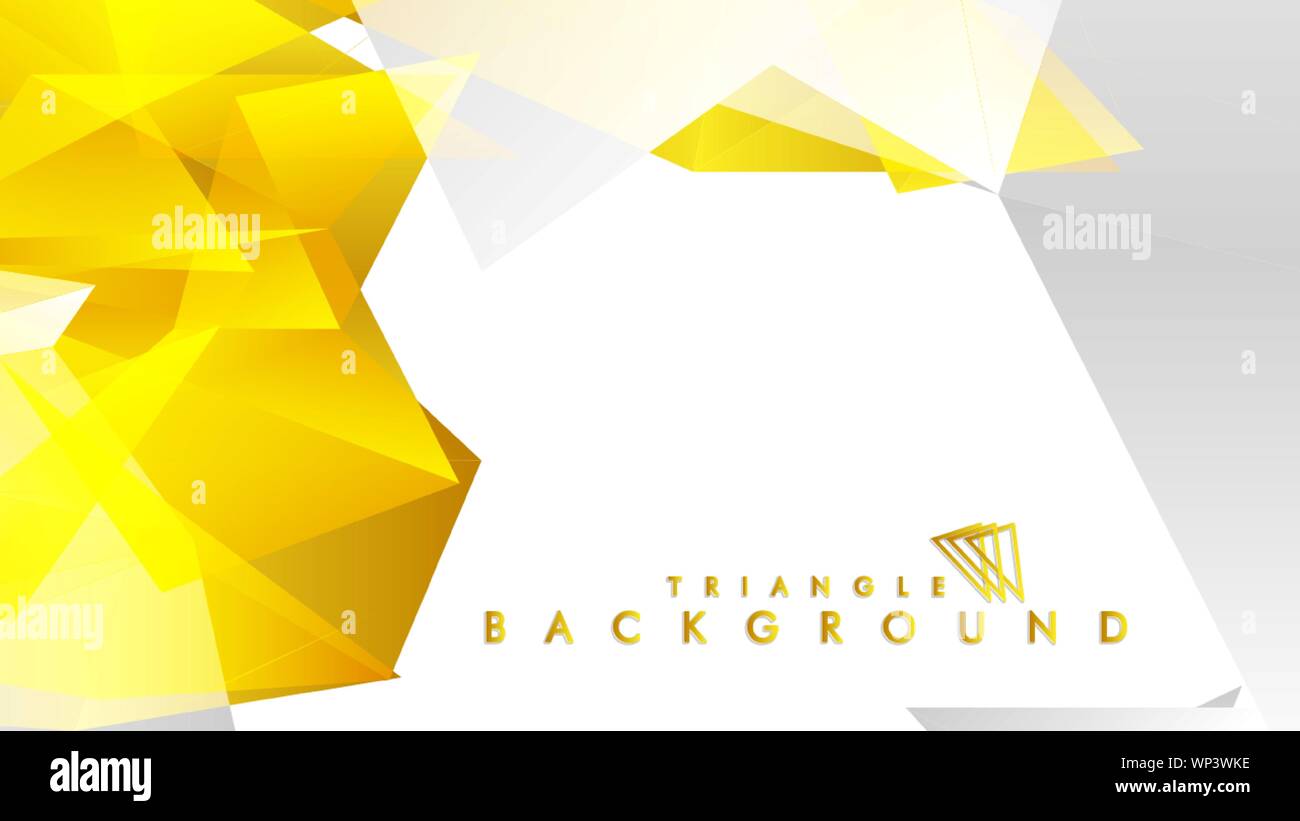 Abstract triangle pattern vector background with golden gradient ...