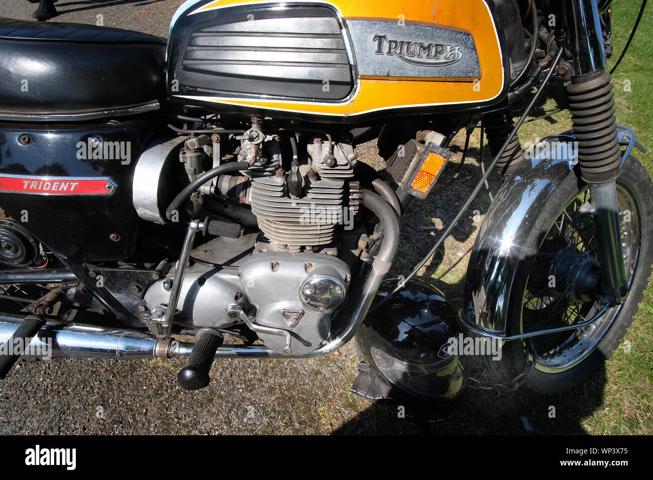 Motor bike on show at a large bikers event Stock Photo - Alamy