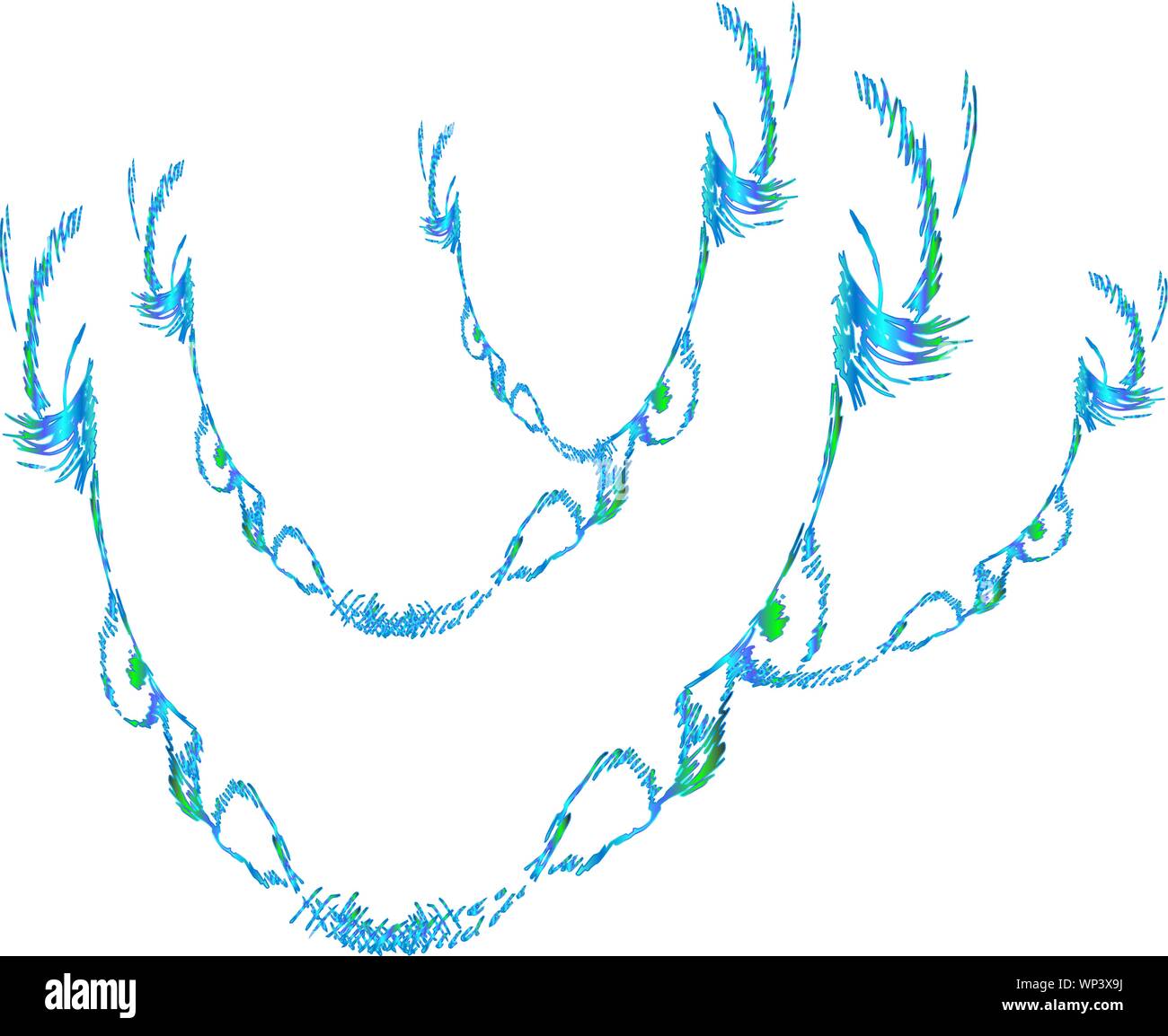 Gradient illustration of the profile of the bottom view in the shading ...