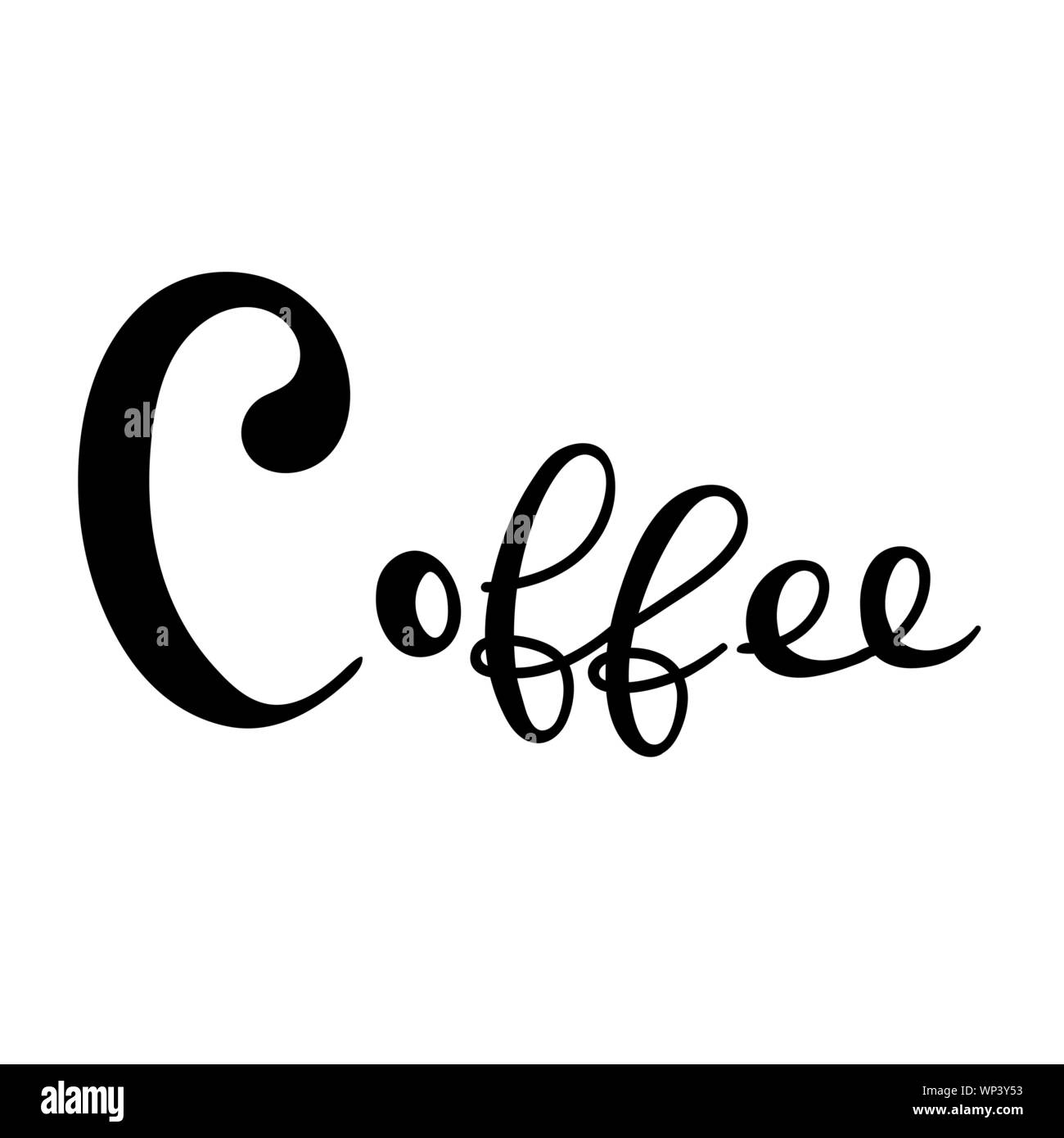 Coffee typography lettering sign logo design template Stock Vector ...