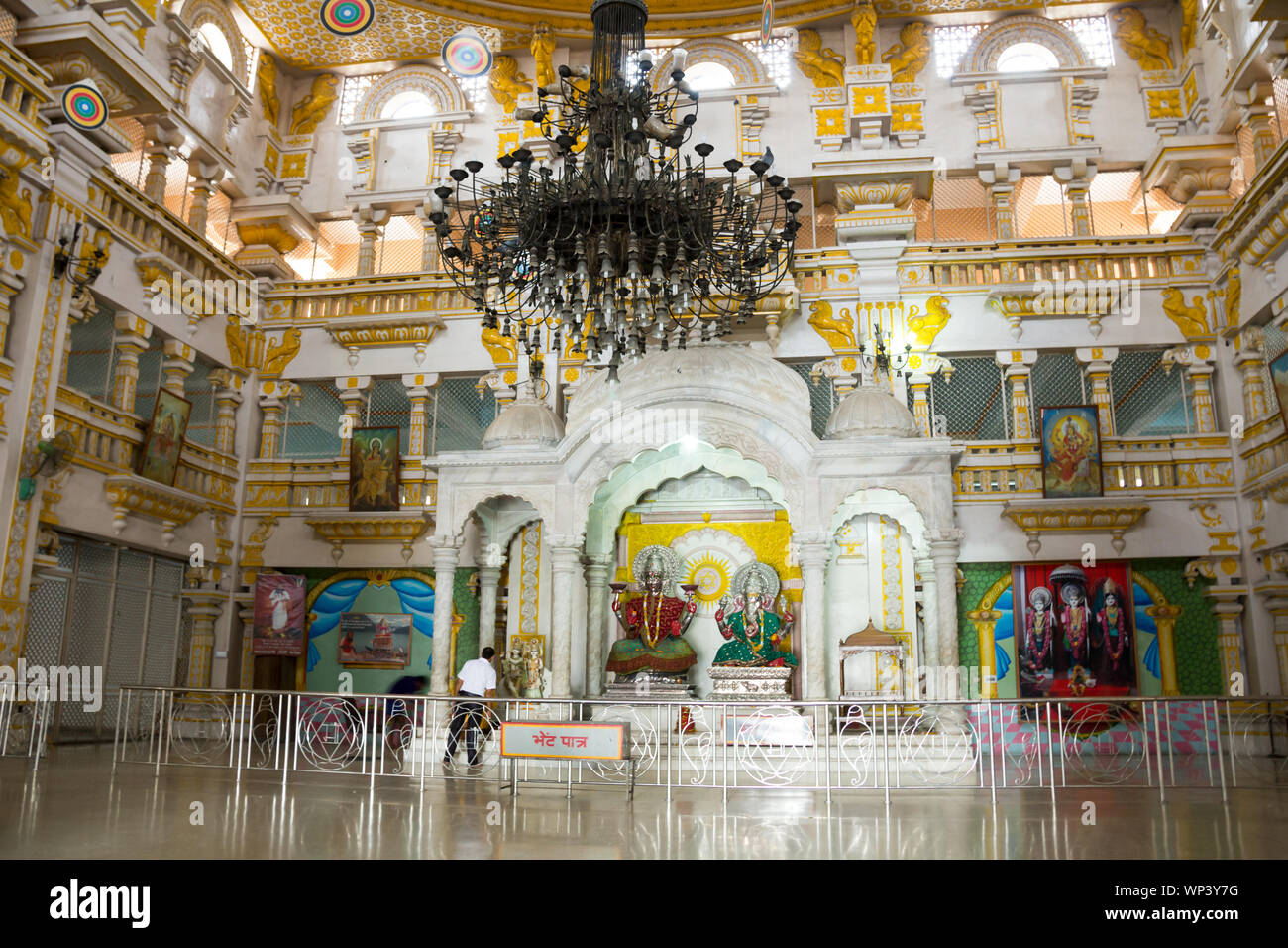 Interiors of Chhatarpur Temple, Chhatarpur, New Delhi, India Stock ...
