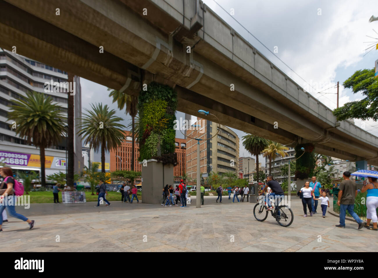 Streets and squares of downtown Medellin Stock Photo - Alamy