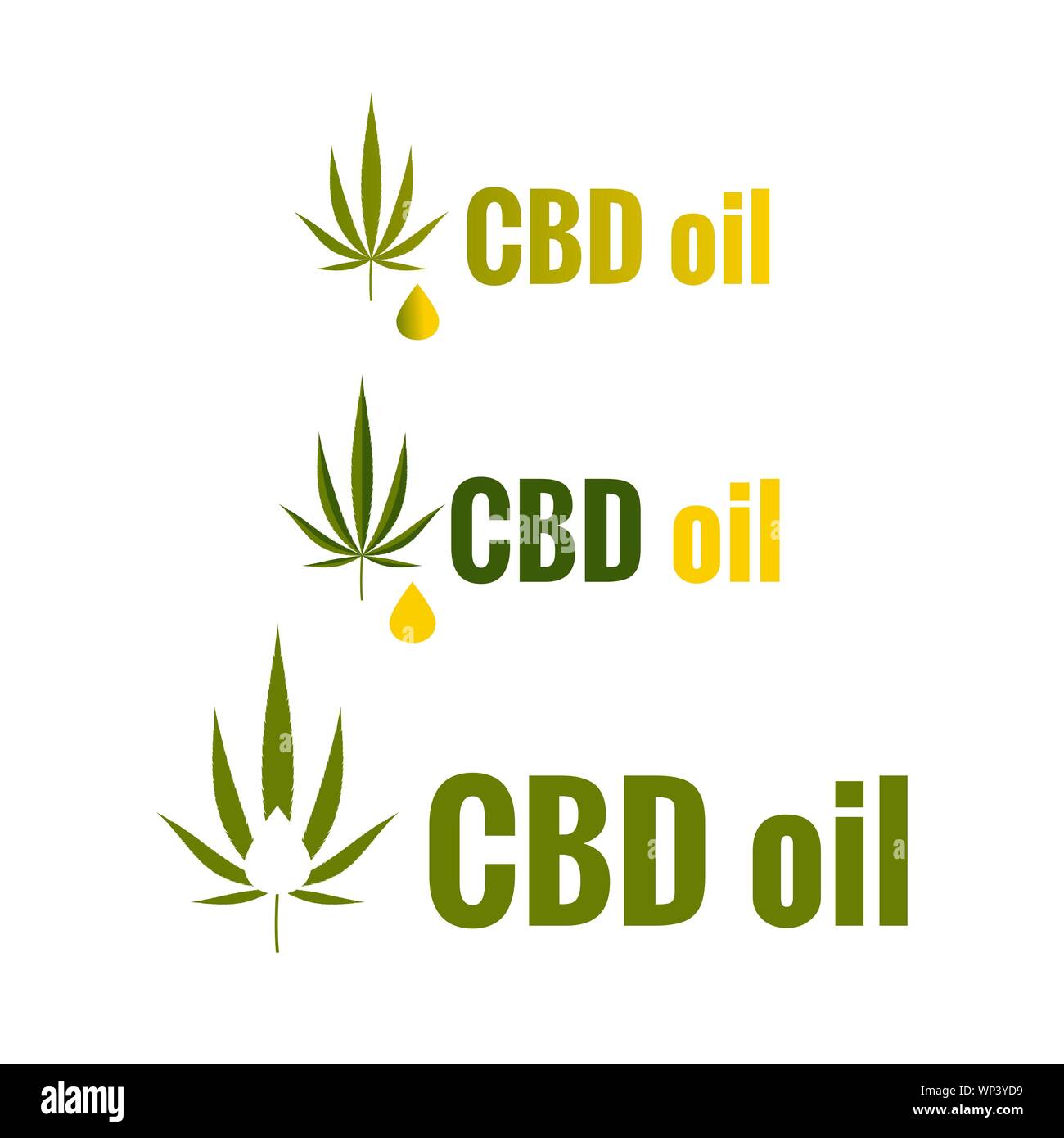 Logo hemp leaf text hi-res stock photography and images - Alamy