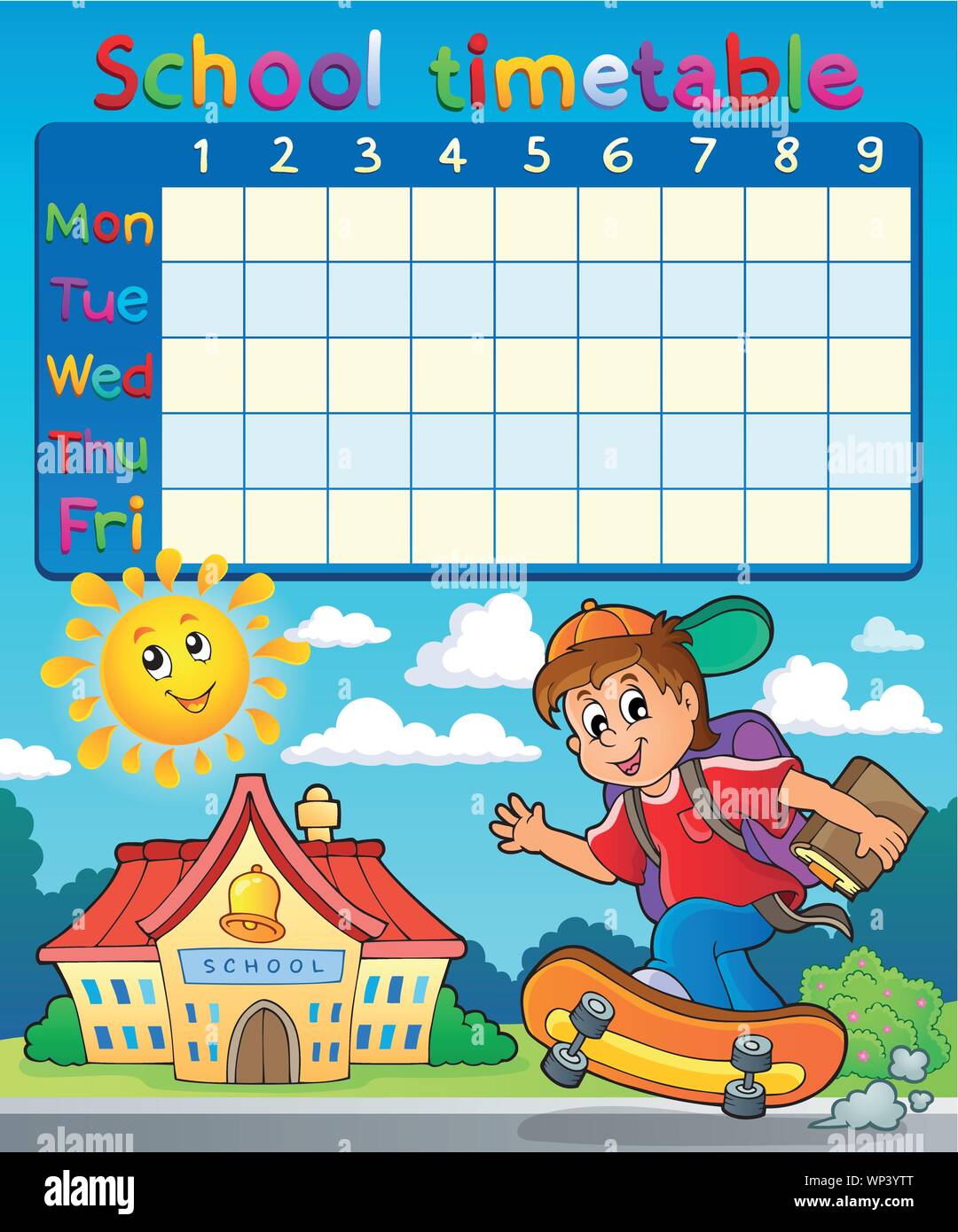 School timetable composition 7 Stock Vector Image & Art - Alamy