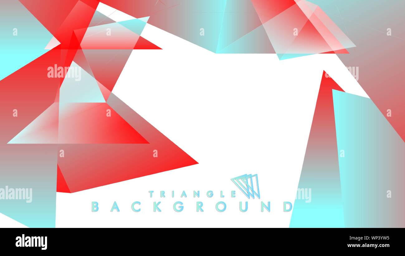 Abstract background vector triangle pattern with red and blue gradient ...
