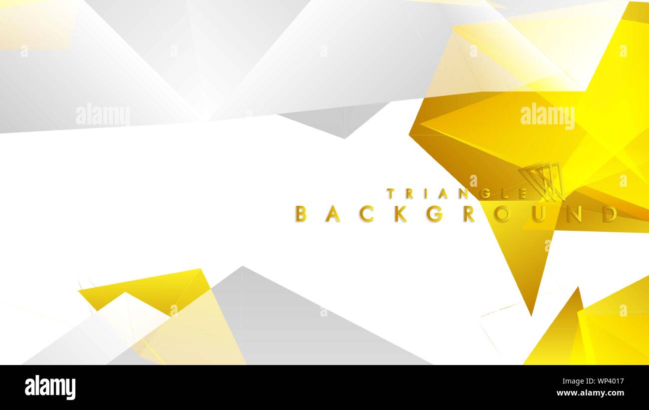 Abstract triangle pattern vector background with golden gradient ...