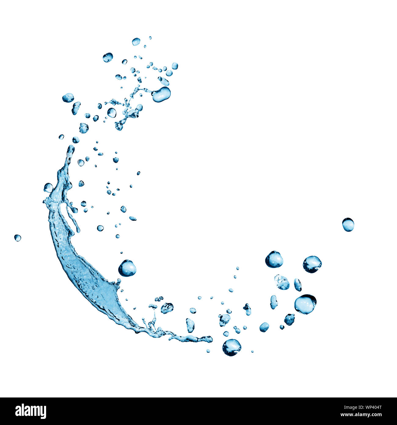 Nice abstract blue water splash on white background Stock Photo - Alamy