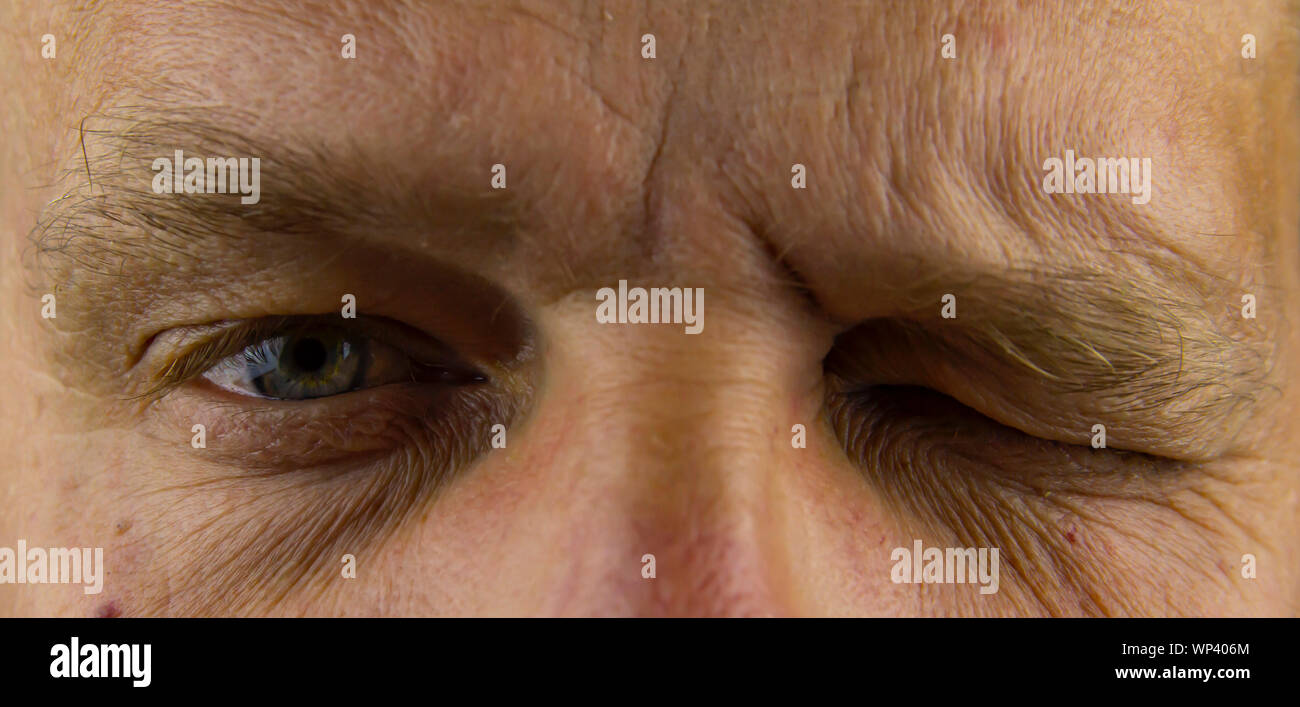 The eyes of a person without a face are middle-aged men. Background ...