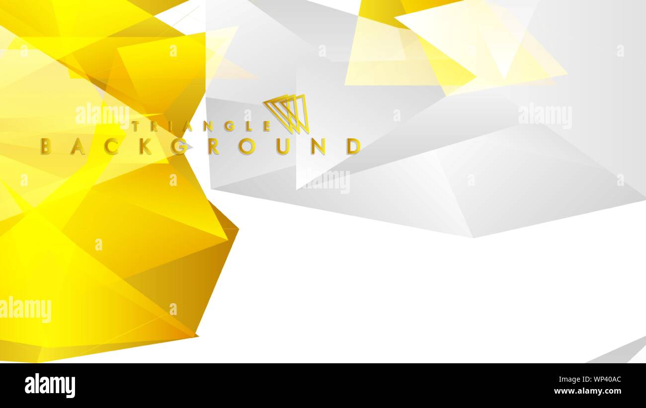 Abstract triangle pattern vector background with golden gradient ...