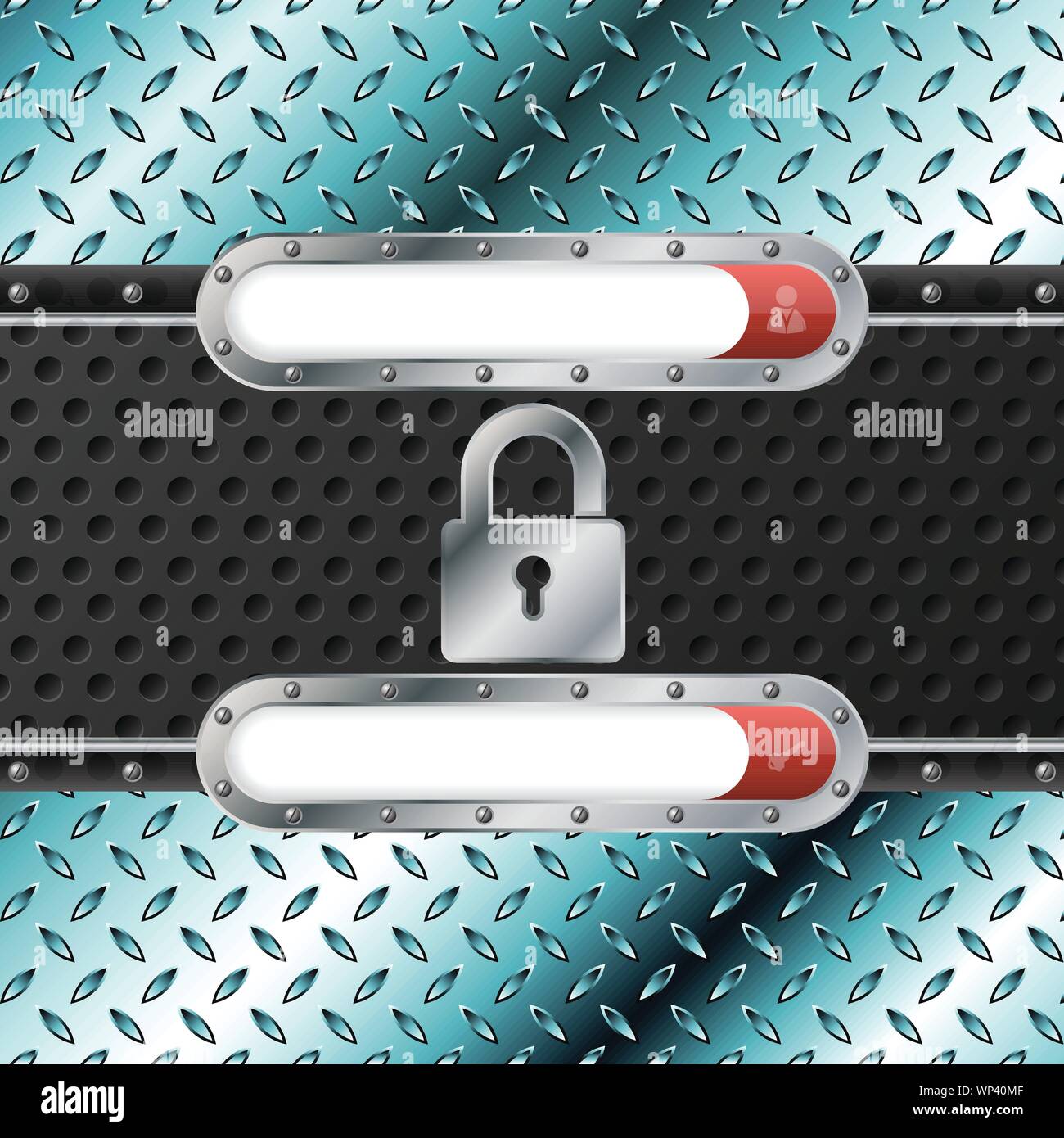 Abstract metallic login screen design Stock Vector Image & Art - Alamy