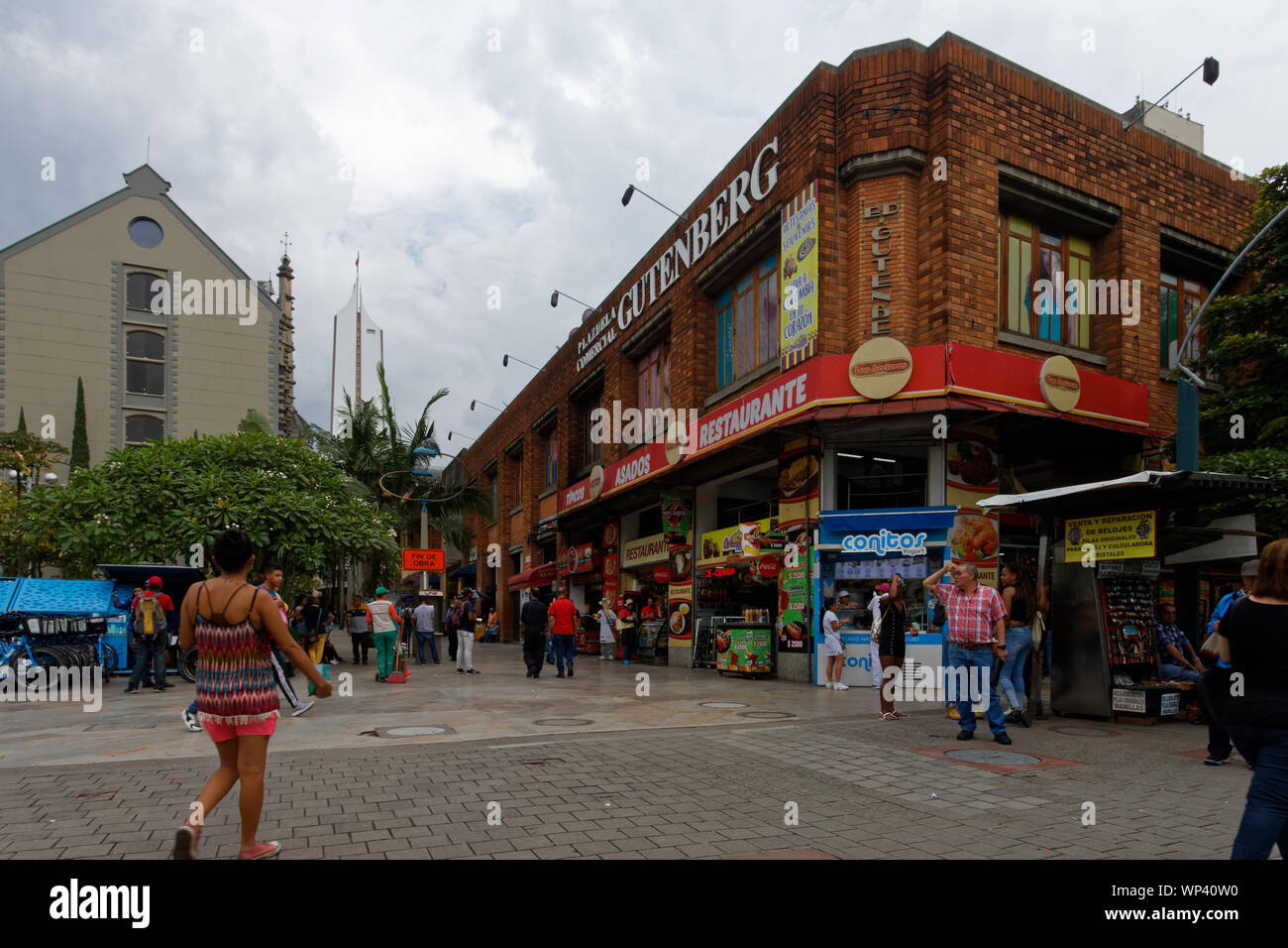 Streets and squares of downtown Medellin Stock Photo - Alamy