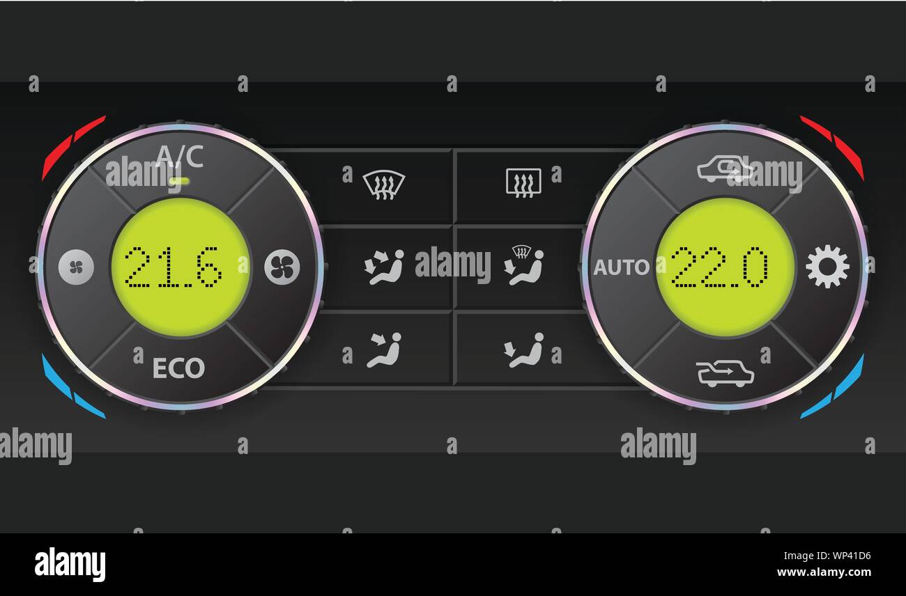 Digital air condition dashboard Stock Vector Image & Art - Alamy