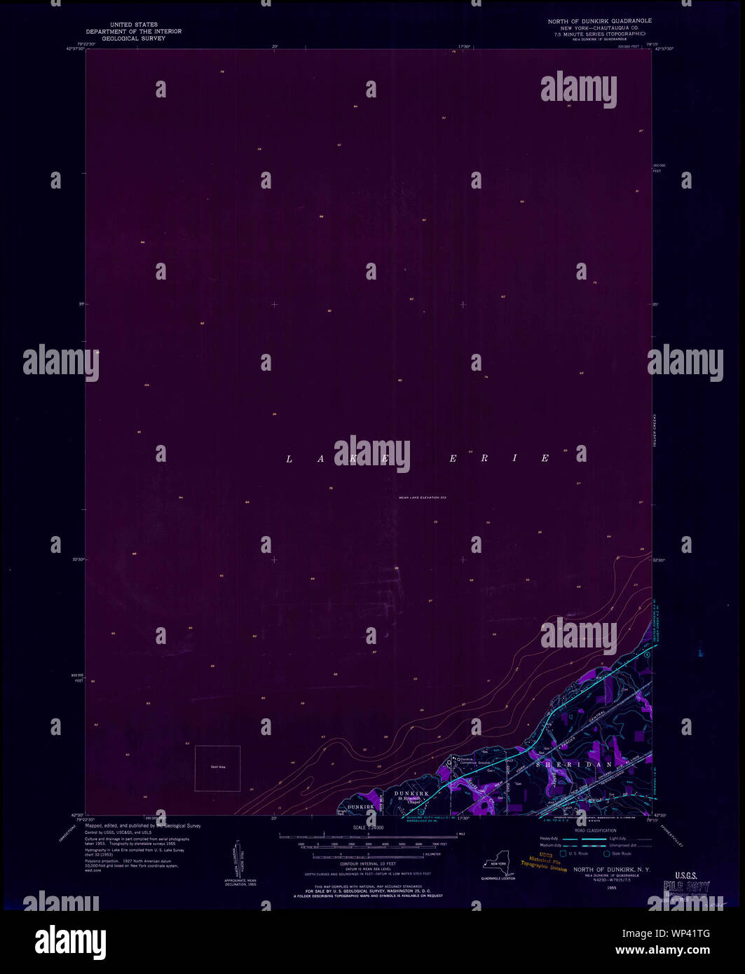 Dunkirk new york map hi-res stock photography and images - Alamy