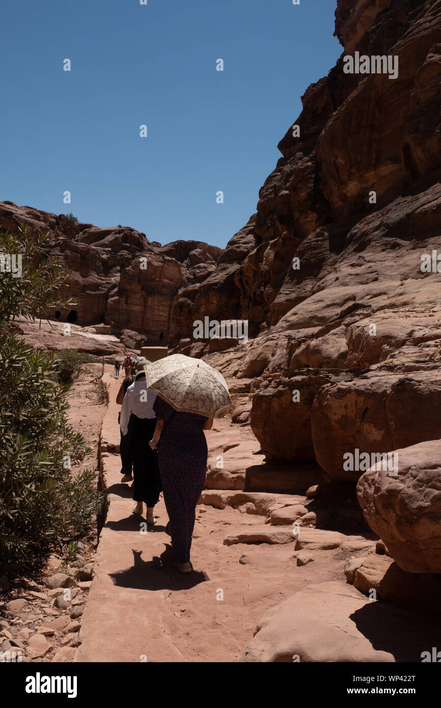 Ruins of Petra, World's UNESCO Heritage, Jordan Stock Photo - Alamy