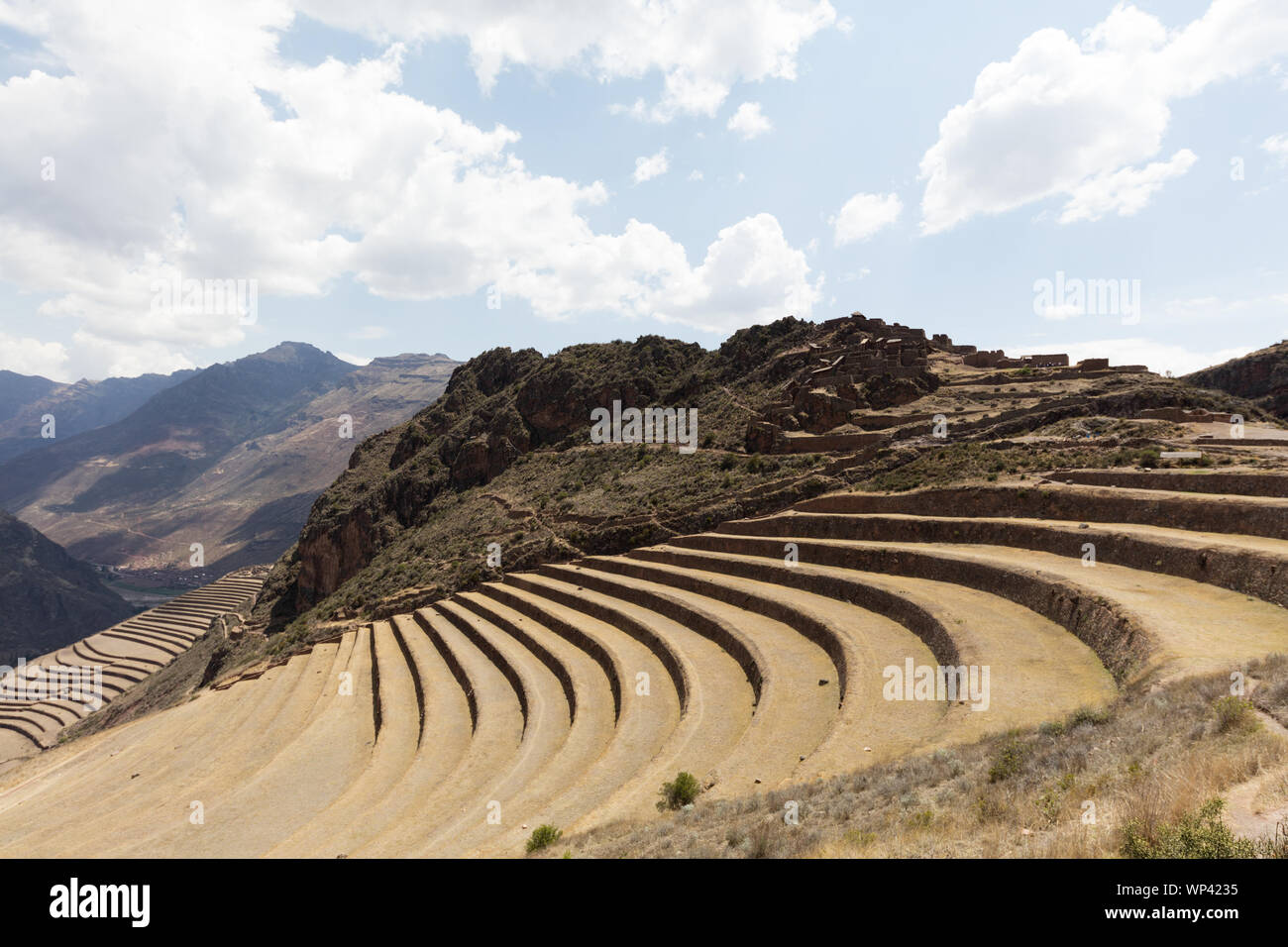 Inca circular terraces at Moray (agricultural experiment station), Peru ...