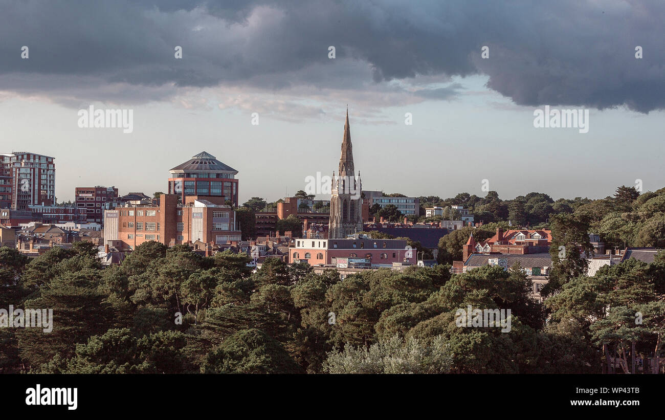 Bournemouth summer panorama from above Stock Photo - Alamy