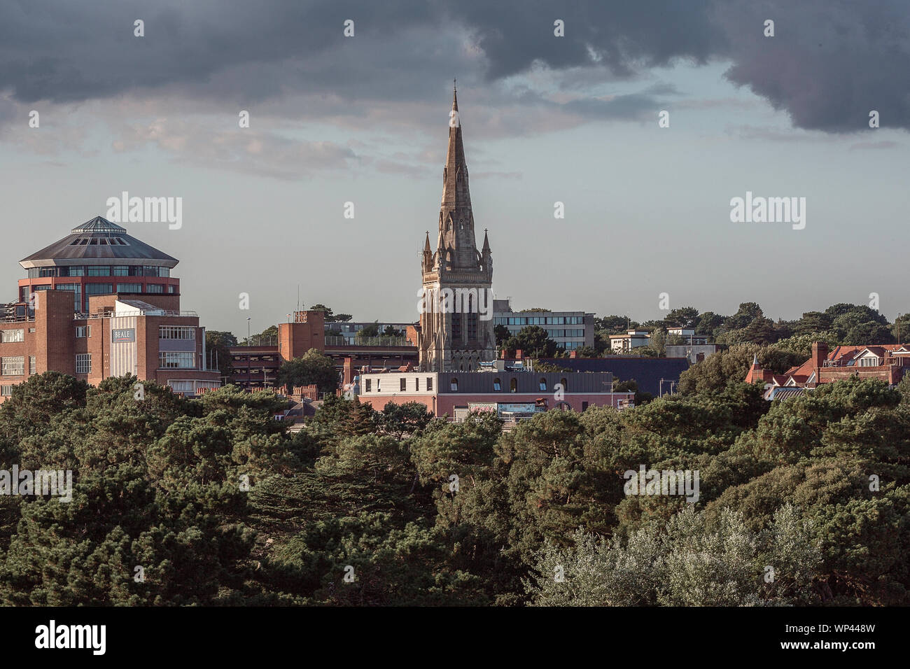 Bournemouth summer panorama from above Stock Photo - Alamy