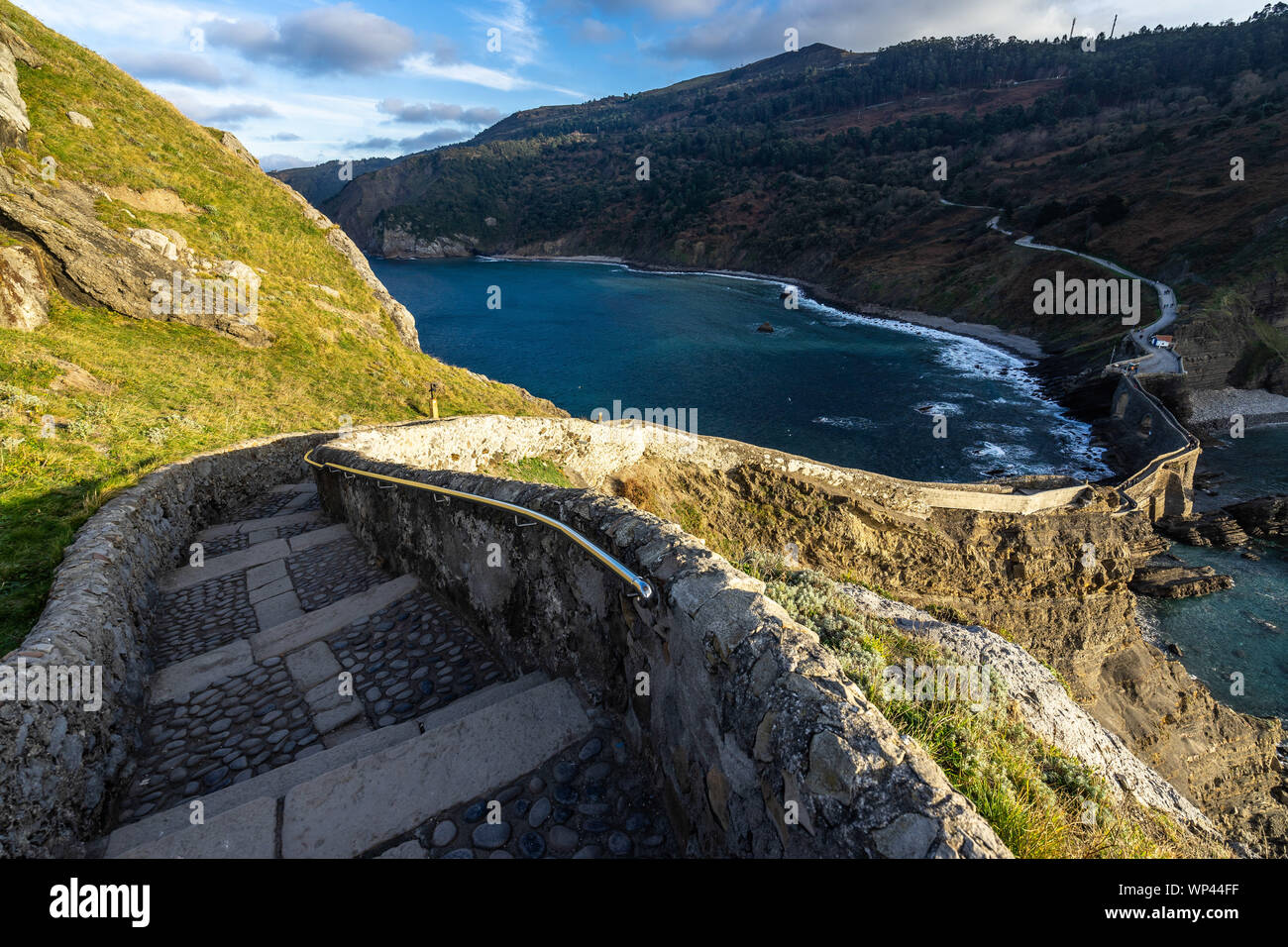 Stone stair descending the dramatic pathway from San Juan de ...