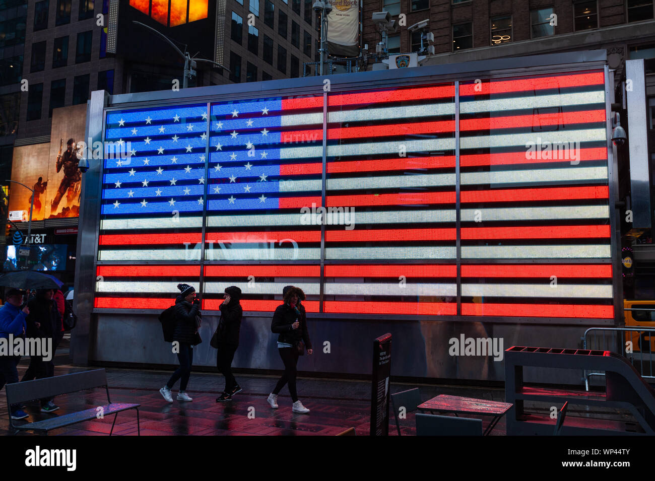 U.S. flag near the Times Square, New York City, USA Stock Photo - Alamy