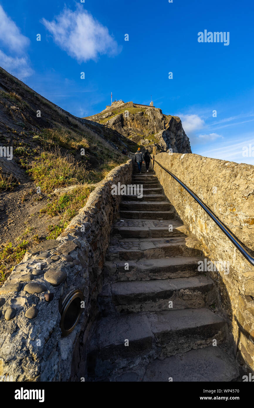 Stone stairway to San Juan de Gaztelugatxe, a famous location for ...