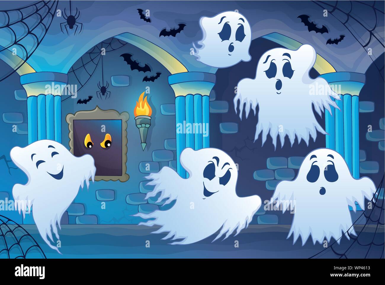 Haunted castle interior theme 4 Stock Vector Image & Art - Alamy