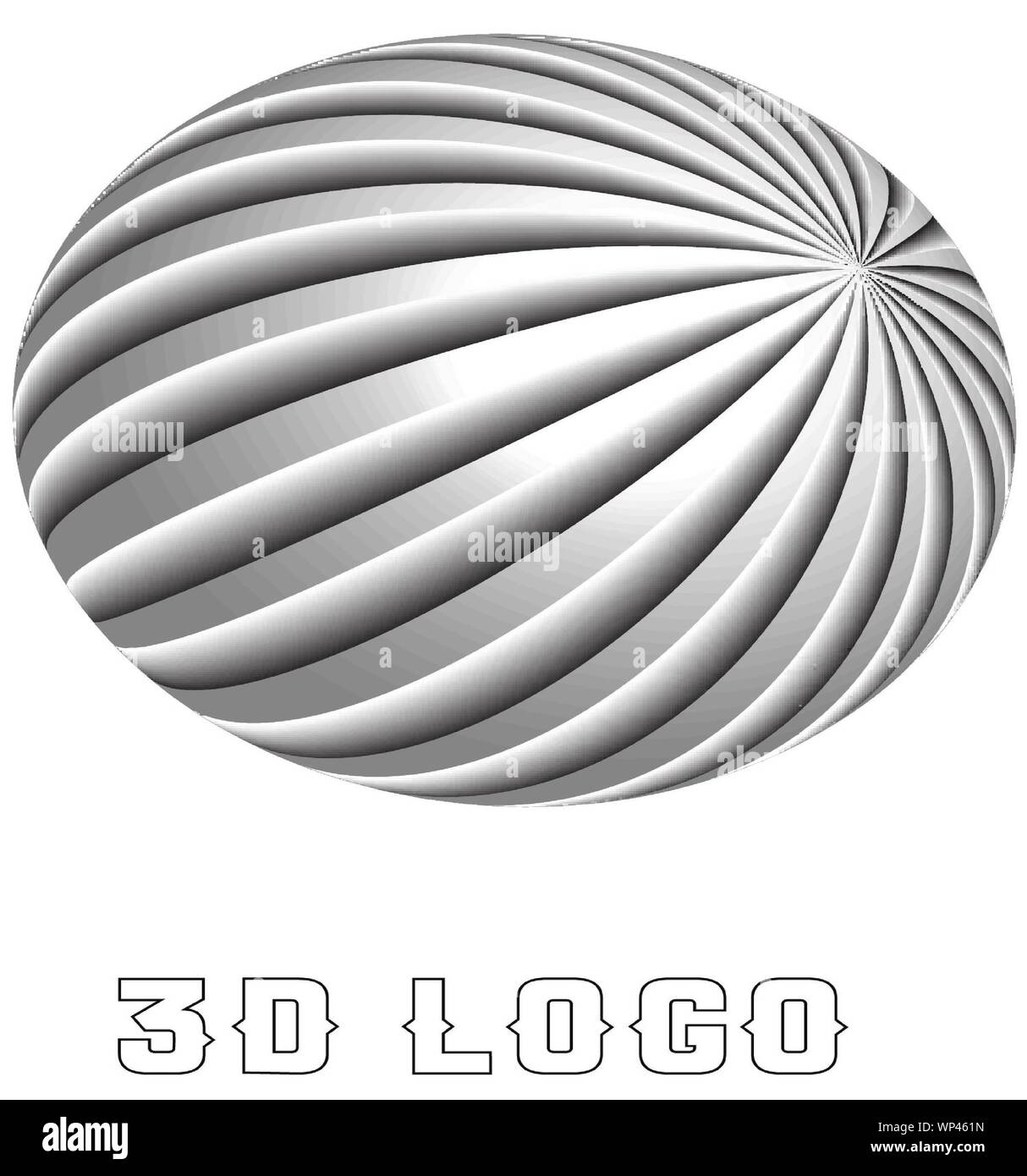 abstract 3D ball logo design Stock Photo - Alamy