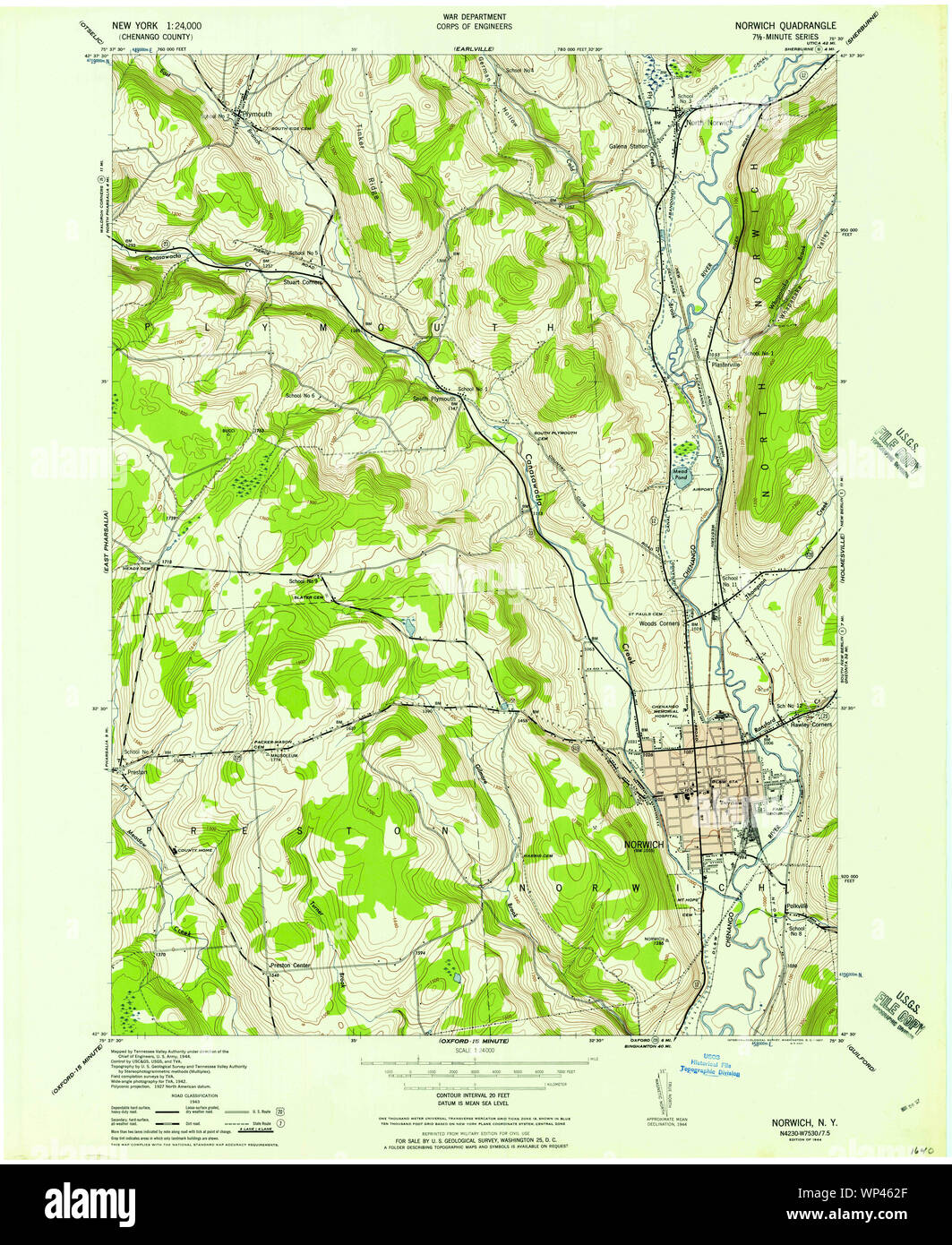 Norwich new york map hi-res stock photography and images - Alamy