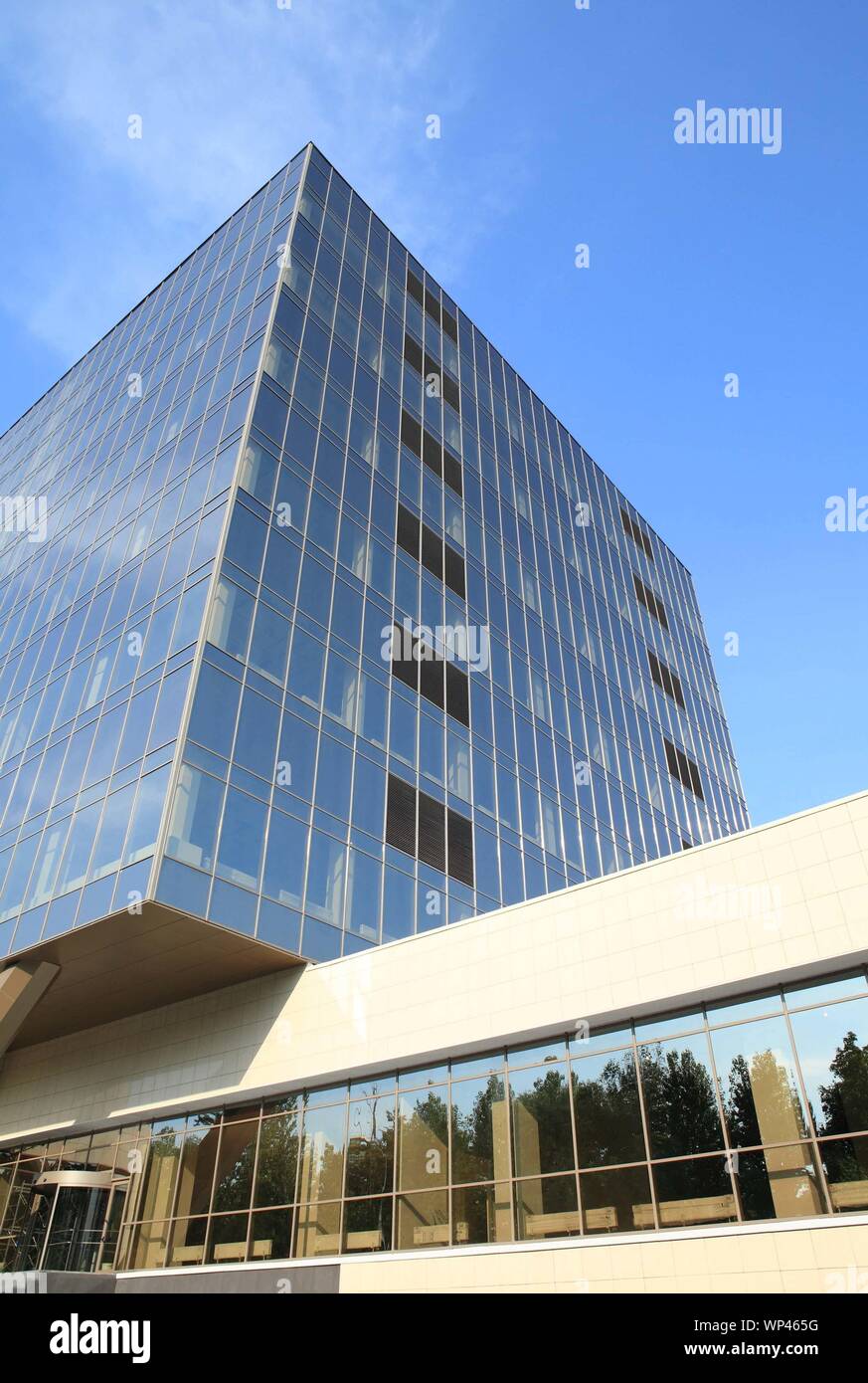 edge of office building on sky background Stock Photo - Alamy