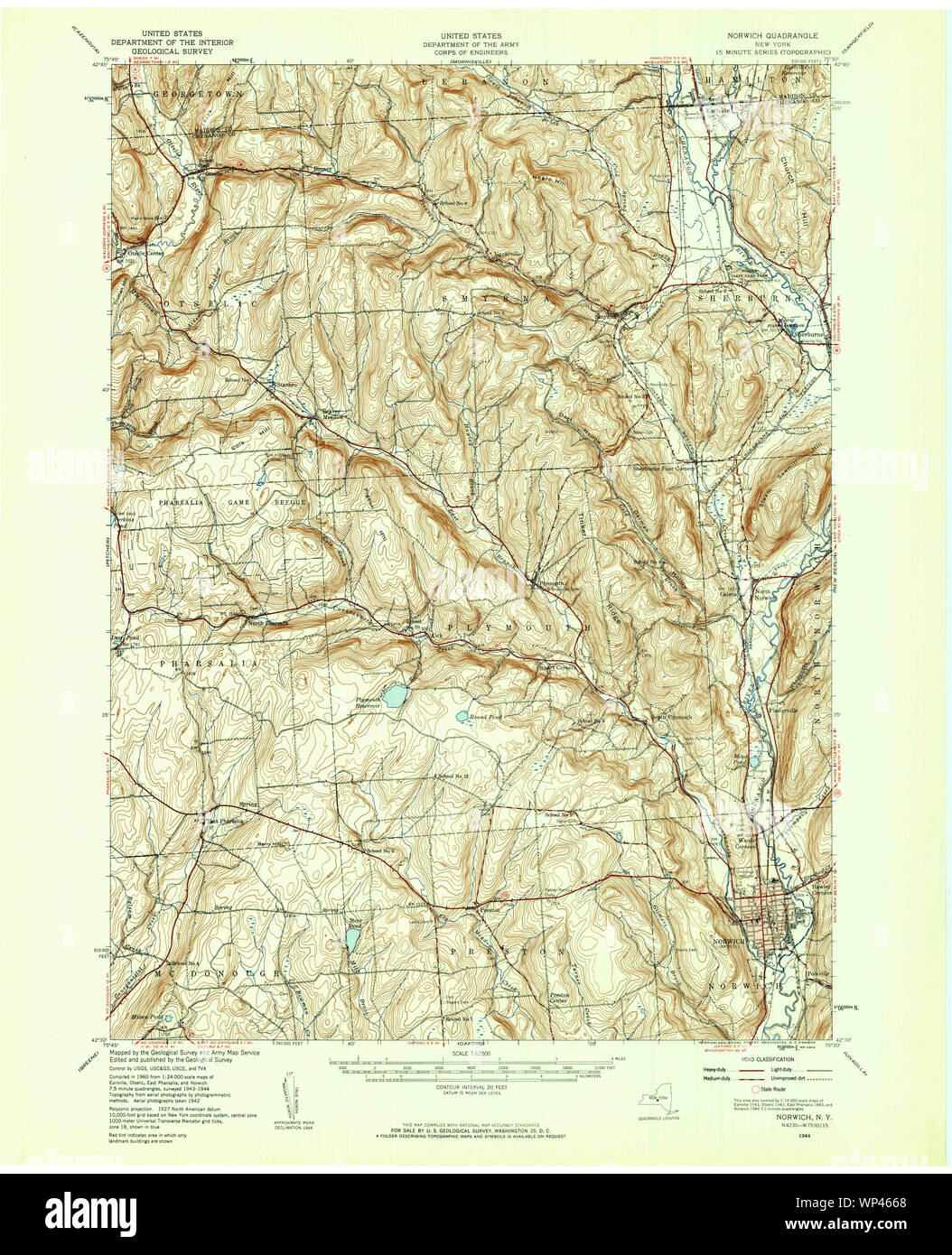 Map of norwich new york hi-res stock photography and images - Alamy